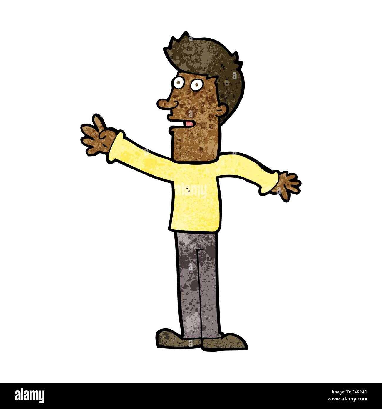 cartoon man reaching Stock Vector Image & Art - Alamy