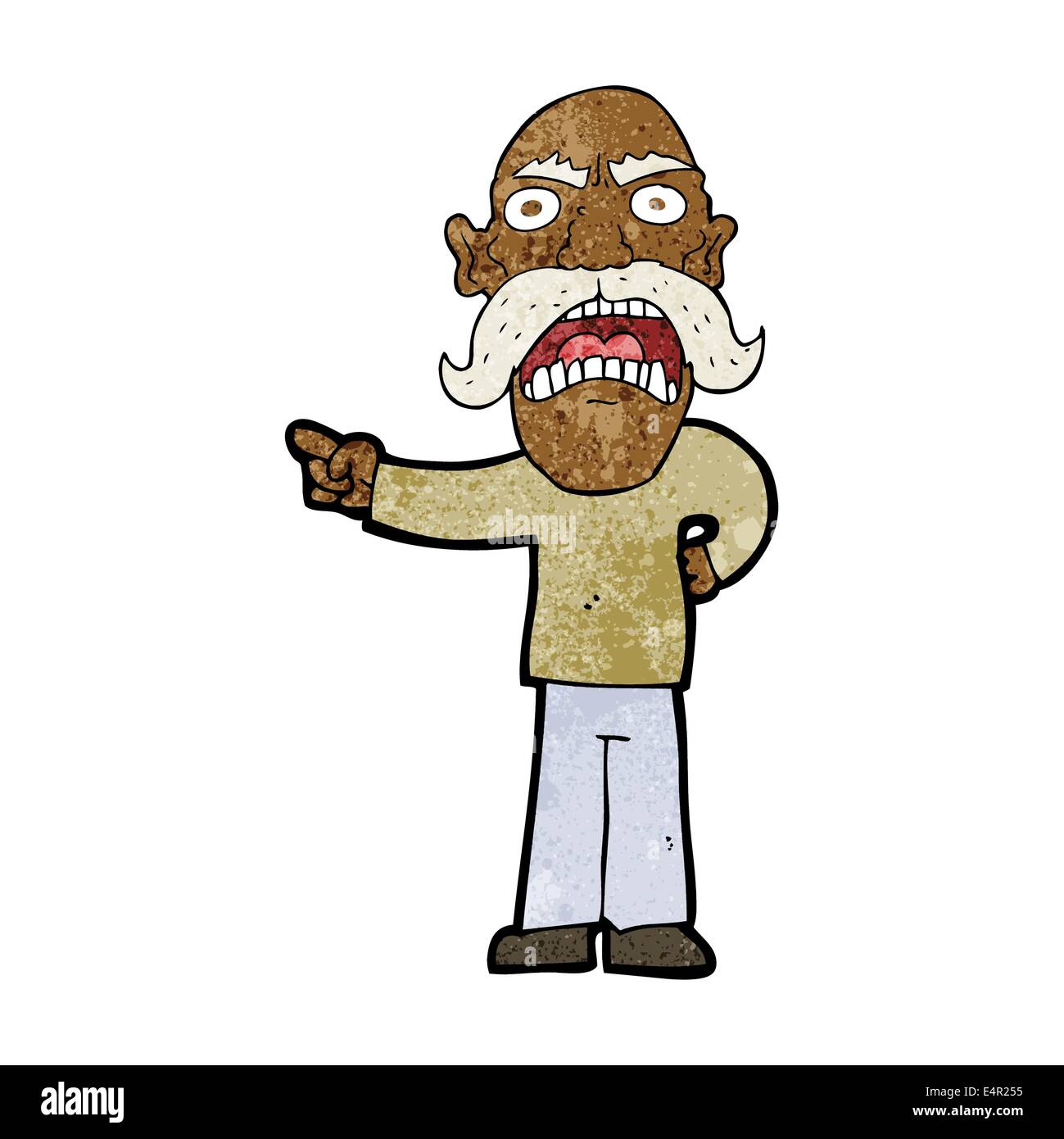 cartoon angry old man Stock Vector Image & Art - Alamy