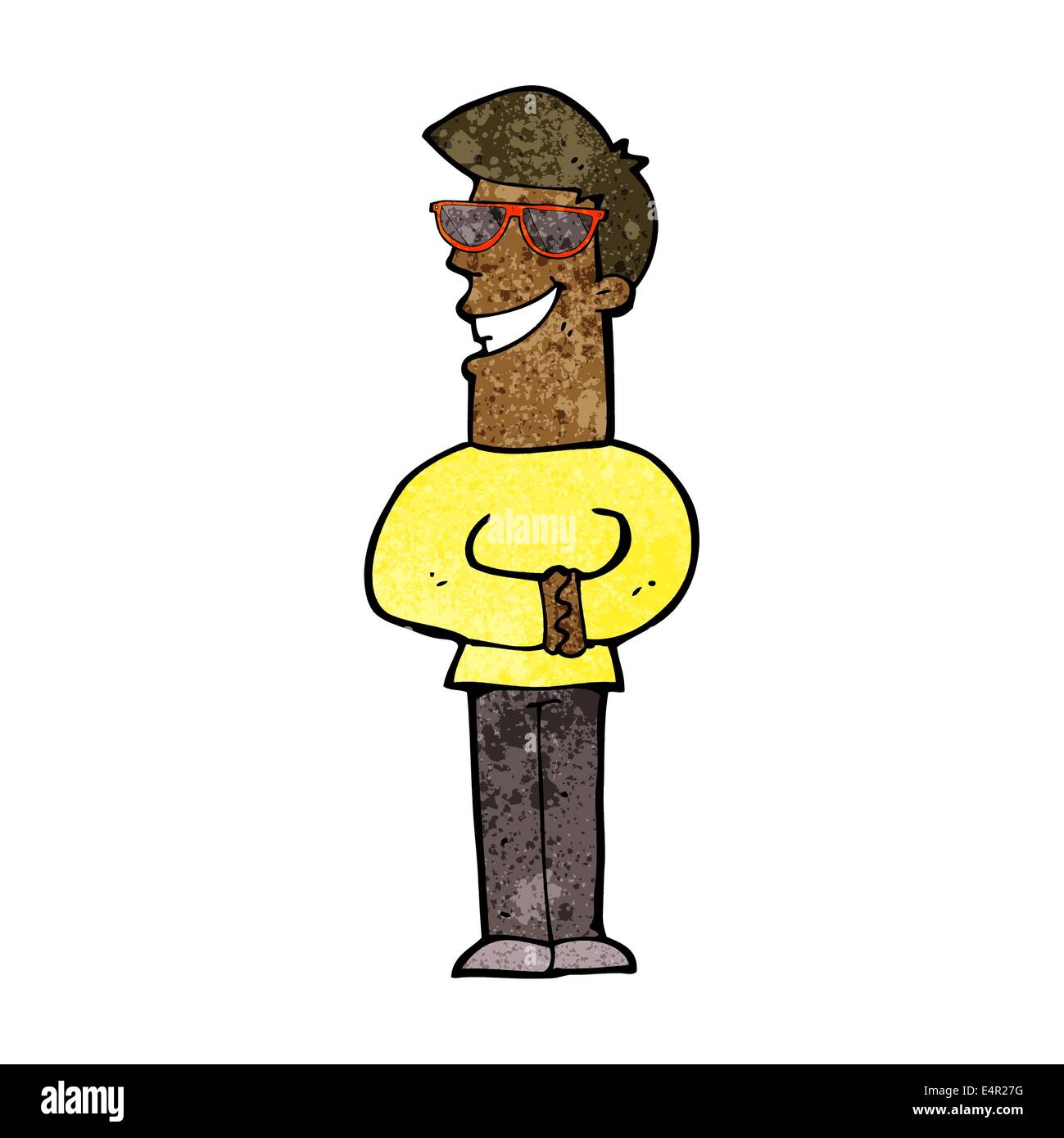 cartoon grinning man wearing sunglasses Stock Vector Image & Art - Alamy