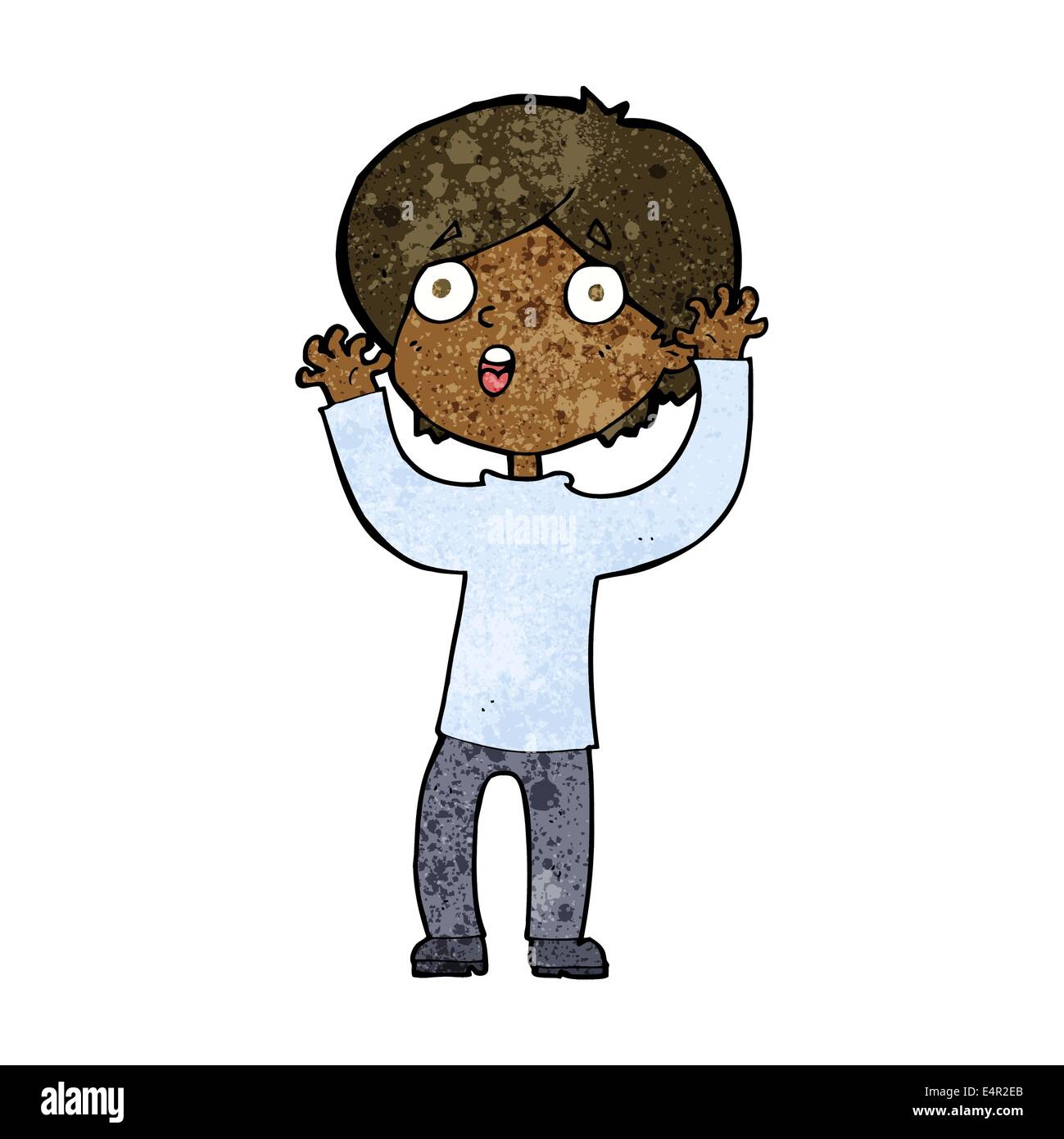 cartoon frightened man Stock Vector Image & Art - Alamy