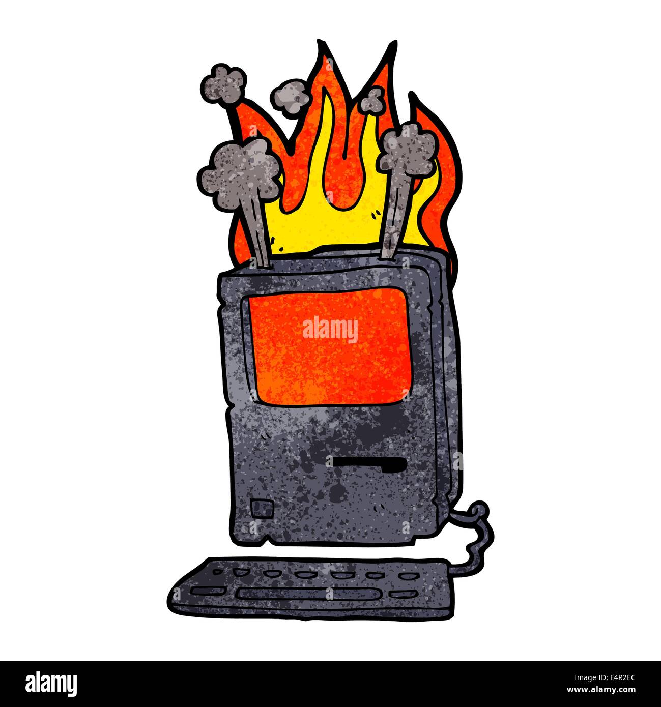 cartoon old computer Stock Vector Image & Art - Alamy