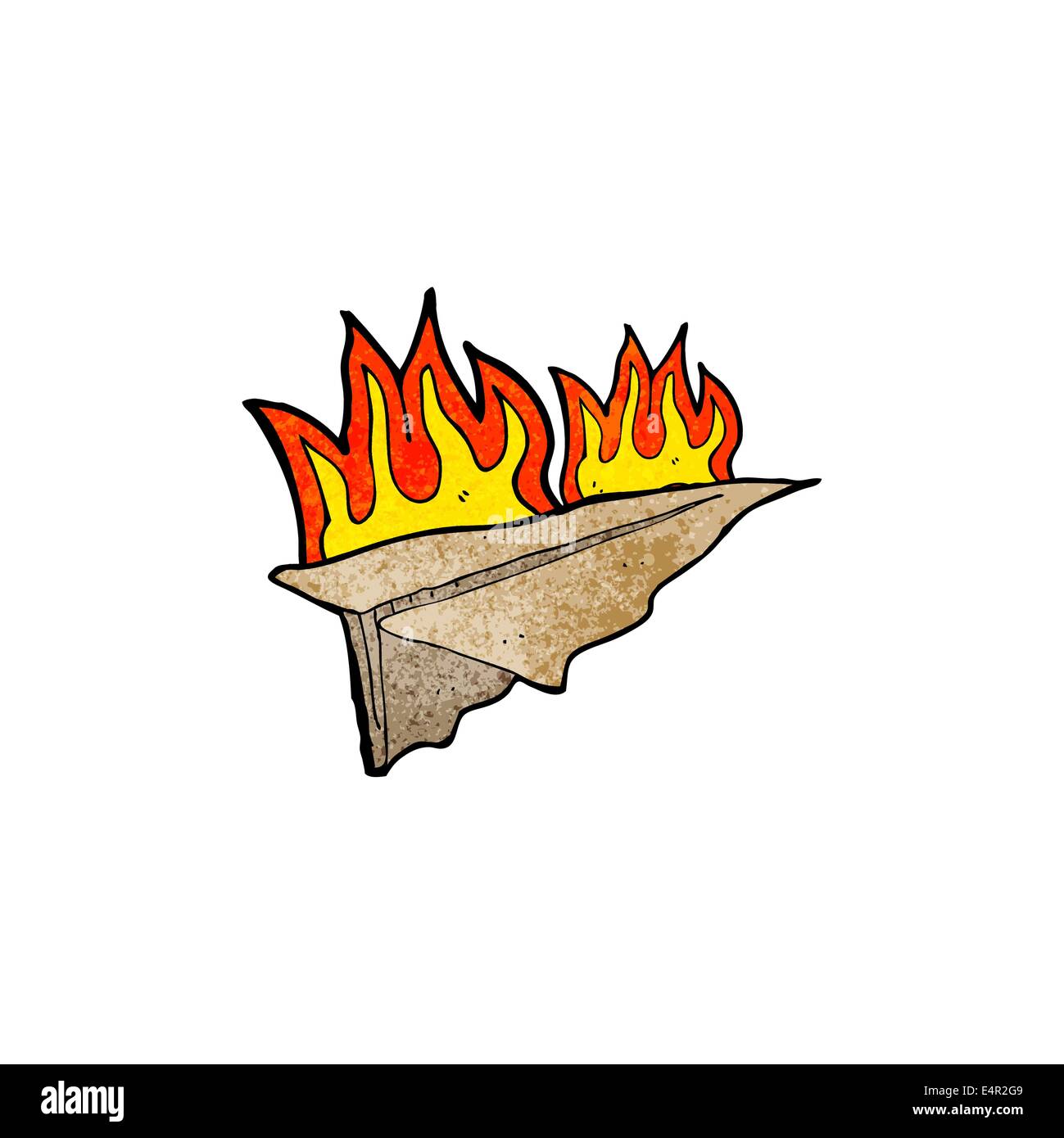 cartoon burning paper aeroplane Stock Vector Image & Art - Alamy