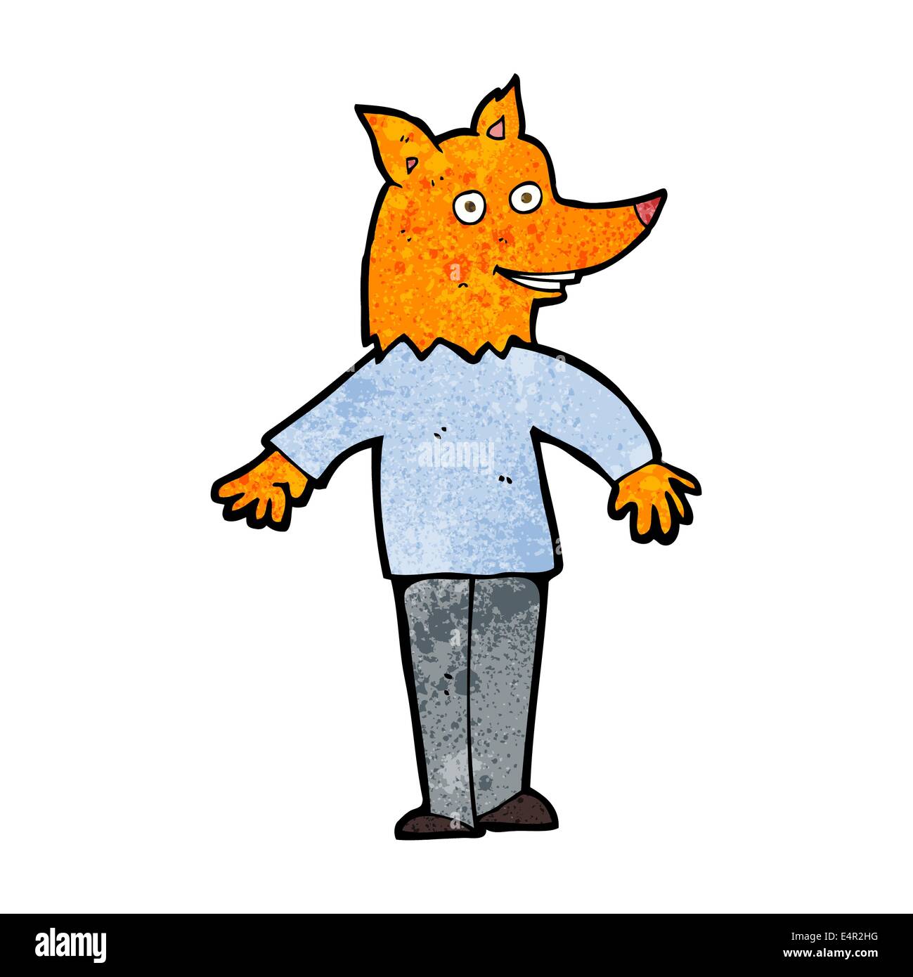 cartoon happy fox man Stock Vector Image & Art - Alamy