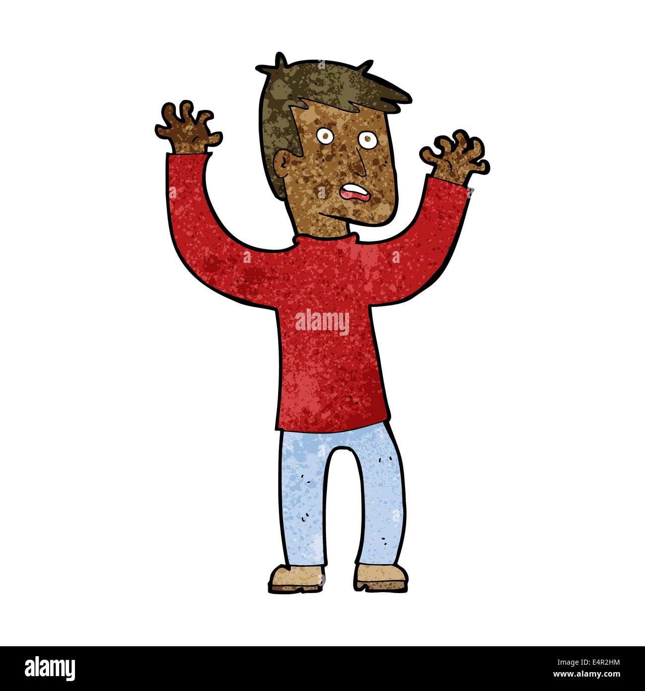 cartoon terrified man Stock Vector Image & Art - Alamy