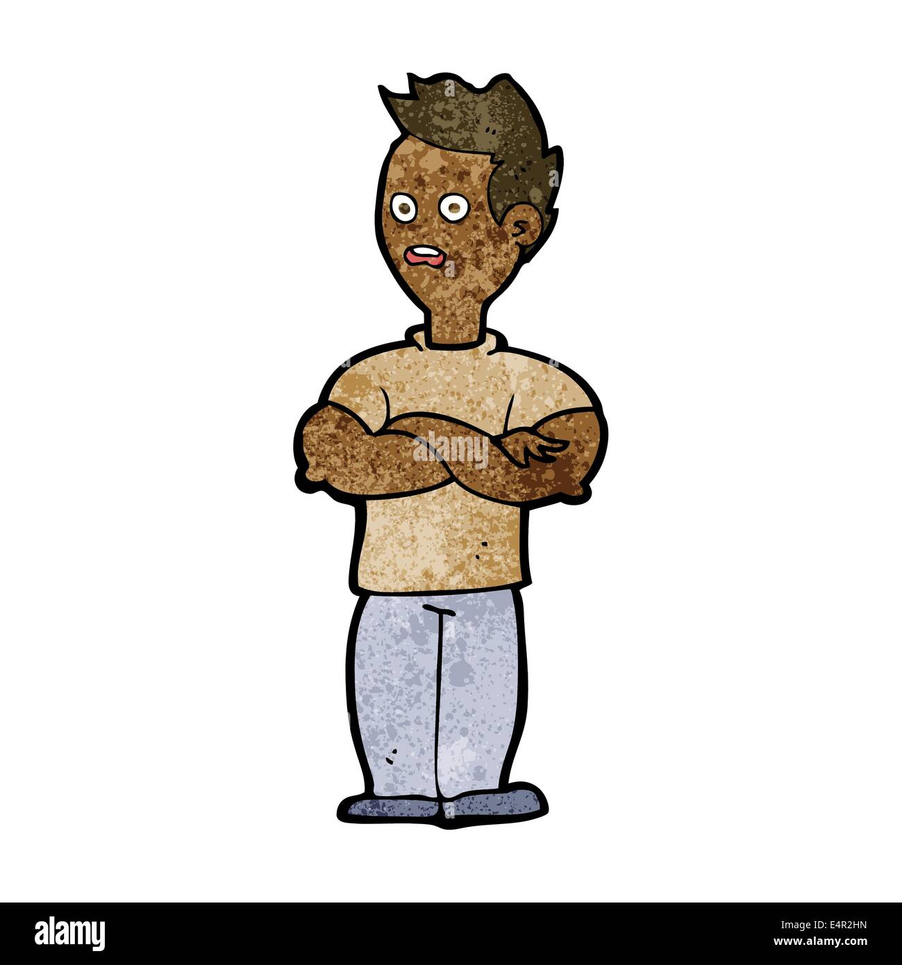 cartoon man with crossed arms Stock Vector Image & Art - Alamy