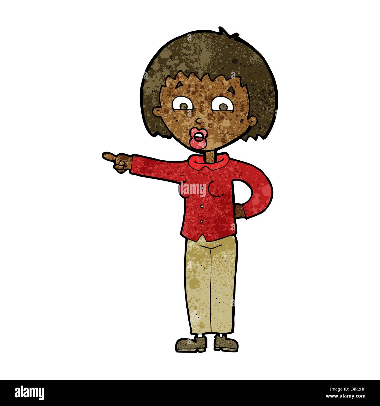 cartoon pointing woman Stock Vector Image & Art - Alamy
