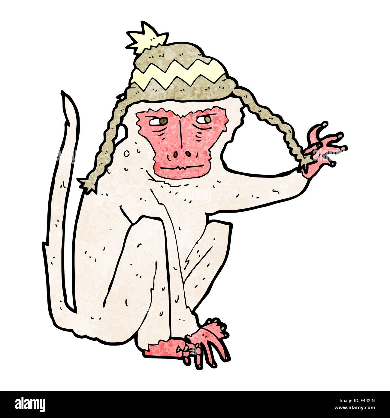 cartoon monkey wearing hat Stock Vector Image & Art - Alamy