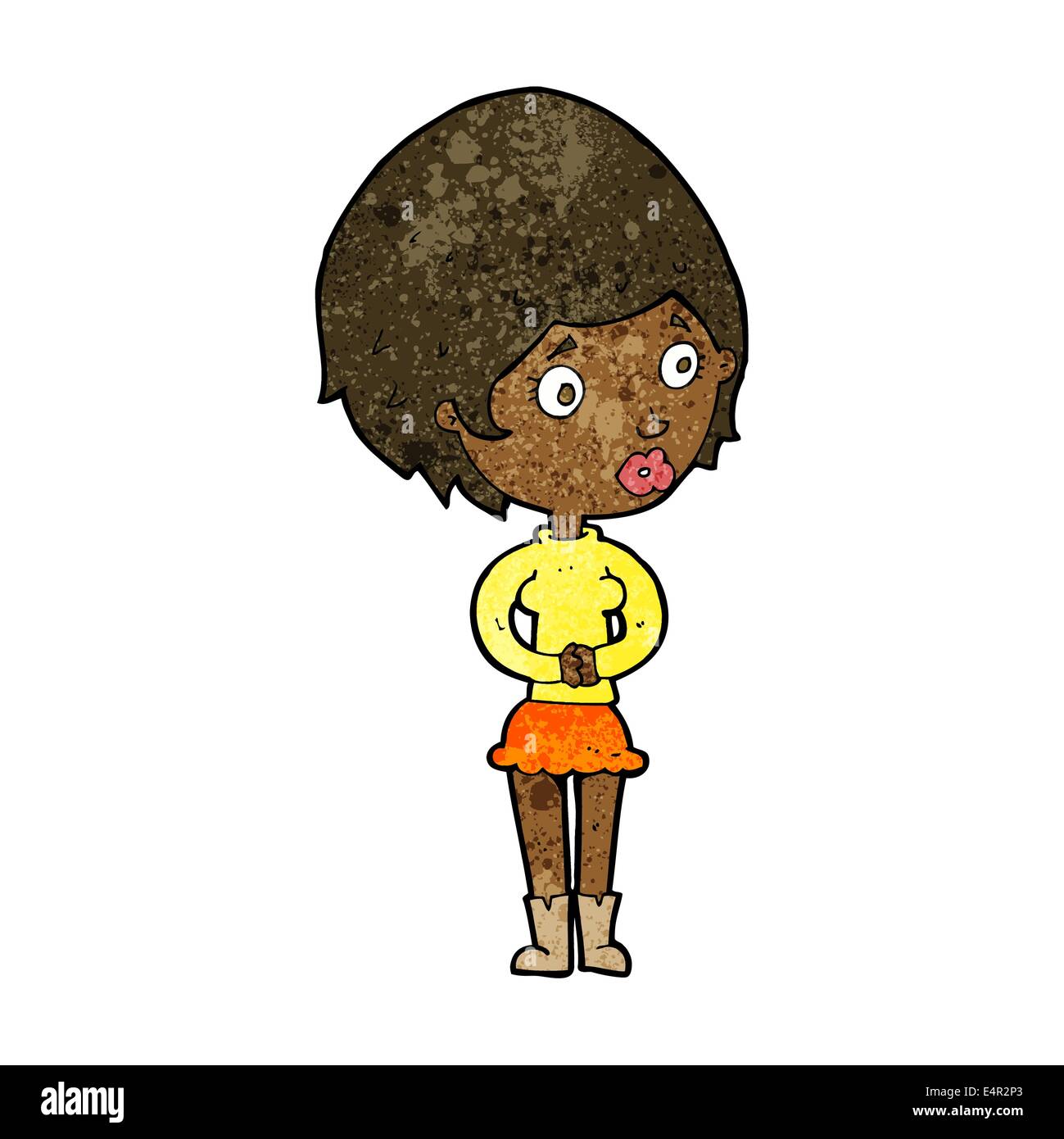 cartoon concerned woman Stock Vector Image & Art - Alamy