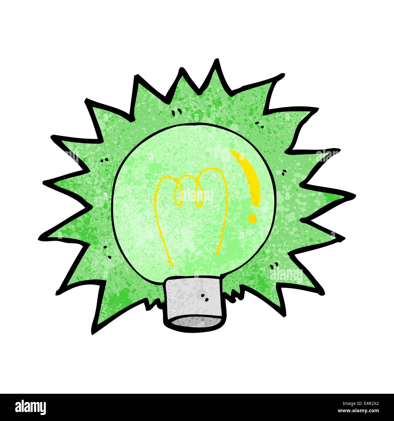 cartoon flashing green light bulb Stock Vector Image & Art - Alamy