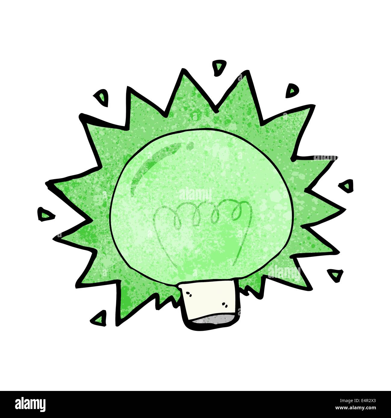 cartoon flashing green light bulb Stock Vector Image & Art - Alamy