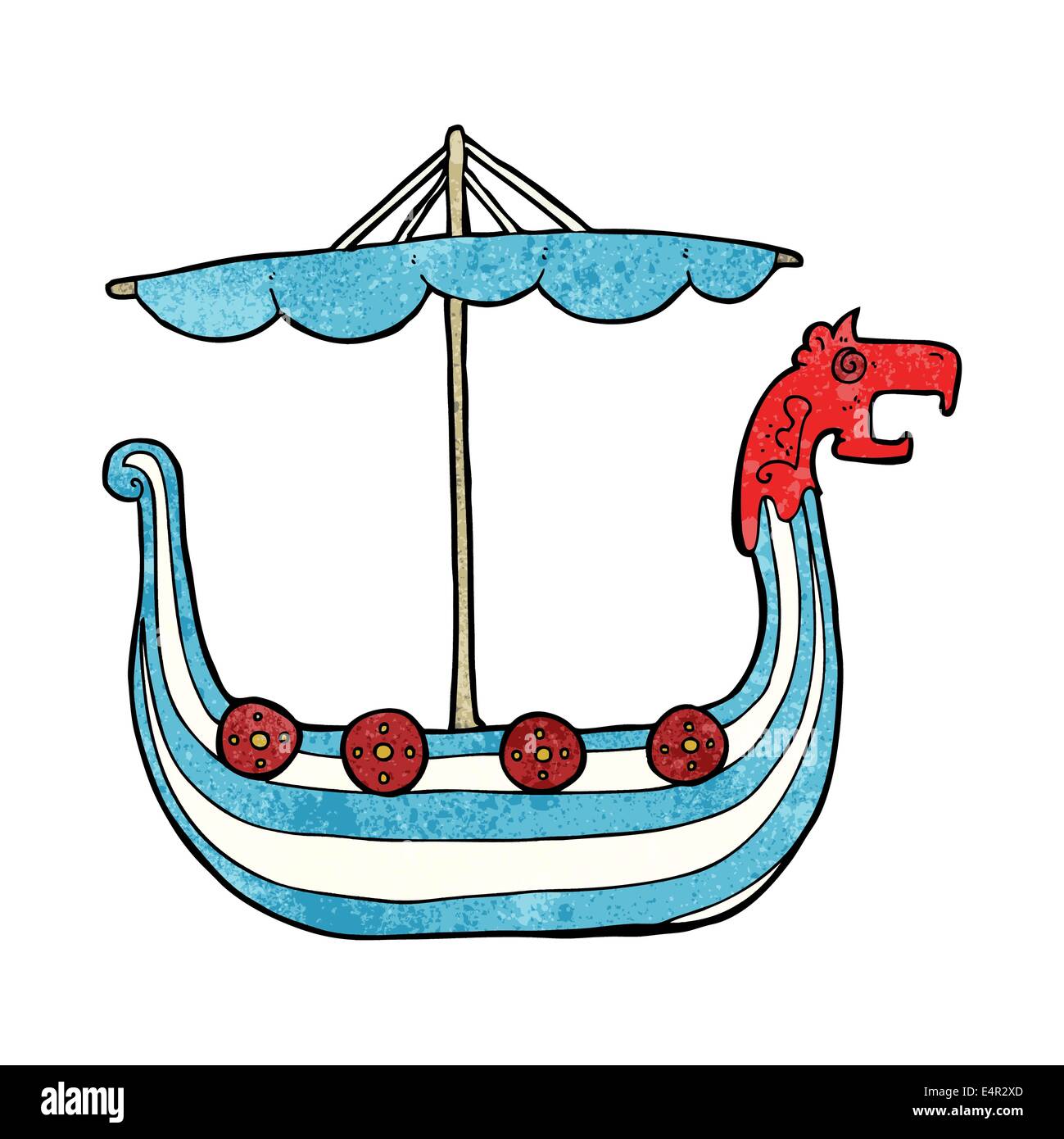 Viking longboat illustration Cut Out Stock Images & Pictures - Alamy