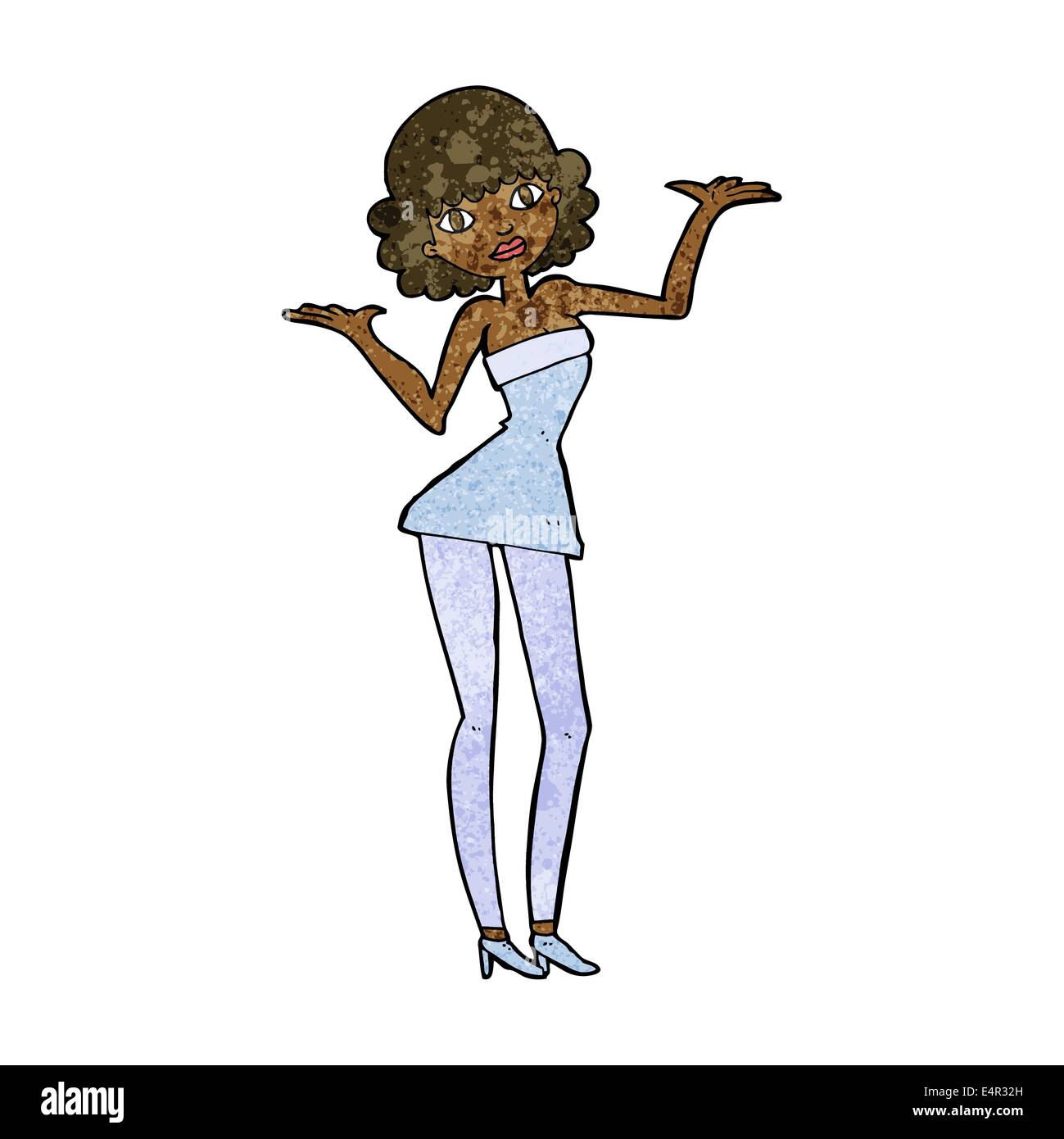 cartoon woman in cocktail dress Stock Vector Image & Art - Alamy
