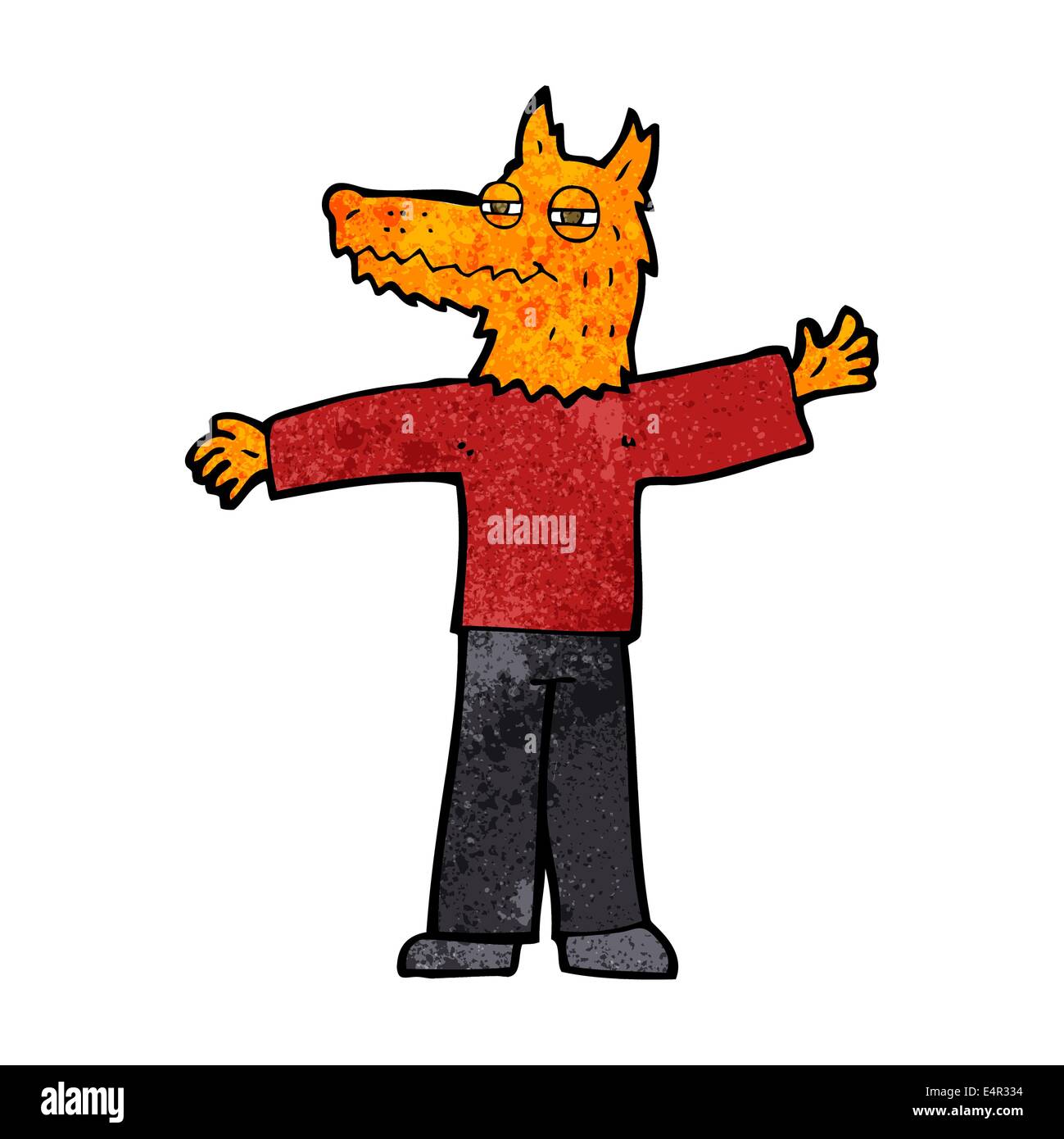 cartoon happy fox man Stock Vector Image & Art - Alamy