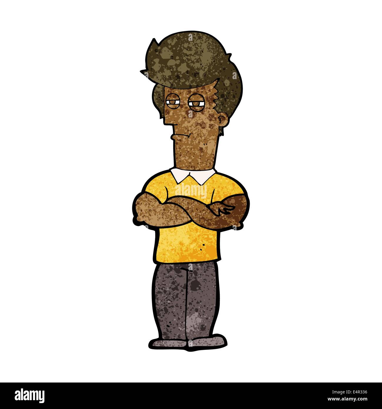 cartoon man with folded arms Stock Vector Image & Art - Alamy