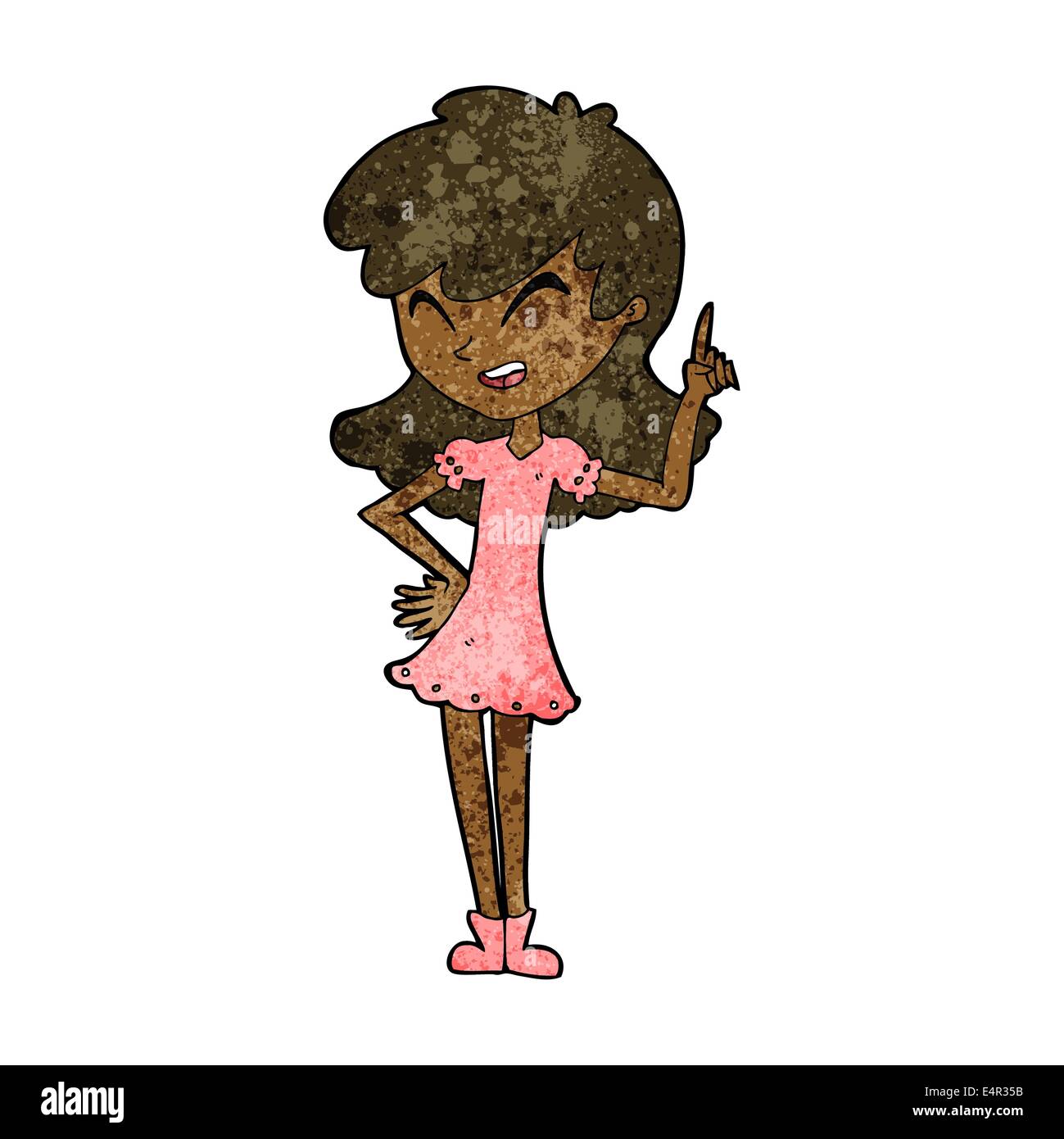 cartoon girl making point Stock Vector Image & Art - Alamy