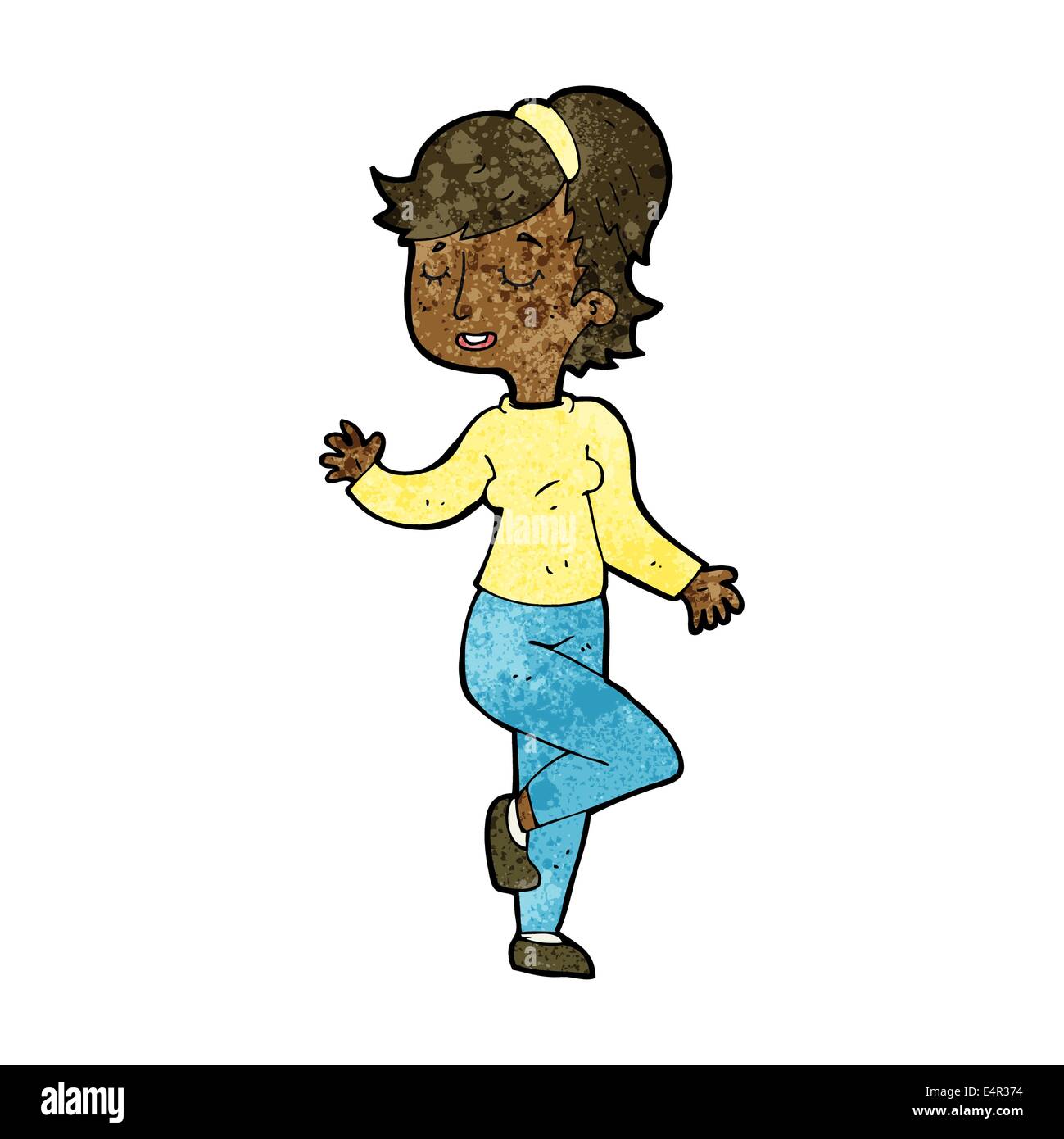 cartoon dancing woman Stock Vector Image & Art - Alamy