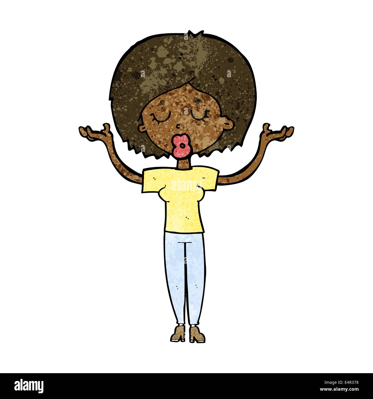 cartoon peaceful woman Stock Vector Image & Art - Alamy