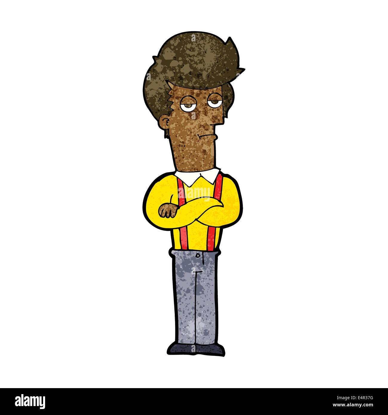 cartoon bored man Stock Vector Image & Art - Alamy