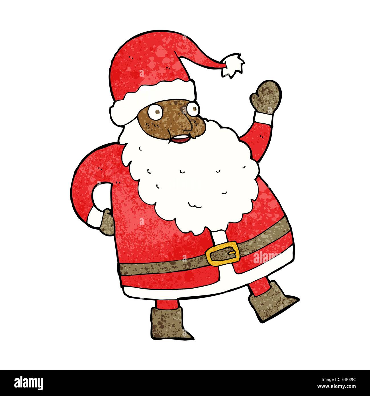 funny waving santa claus cartoon Stock Vector Image & Art - Alamy