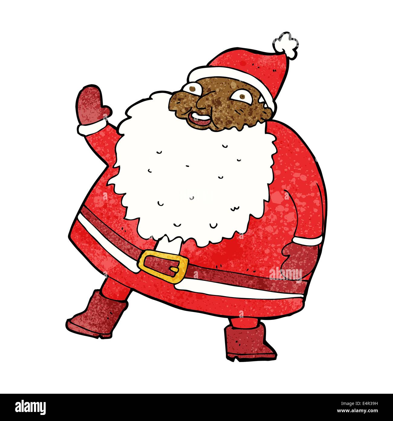 funny waving santa claus cartoon Stock Vector Image & Art - Alamy