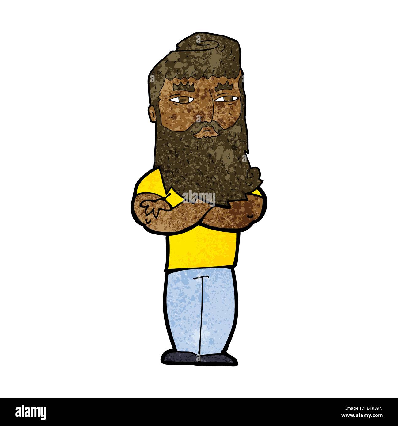 cartoon serious man with beard Stock Vector Image & Art - Alamy