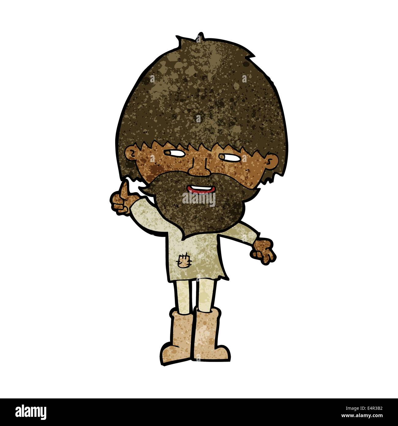 Cute cartoon hippie in Cut Out Stock Images & Pictures - Alamy