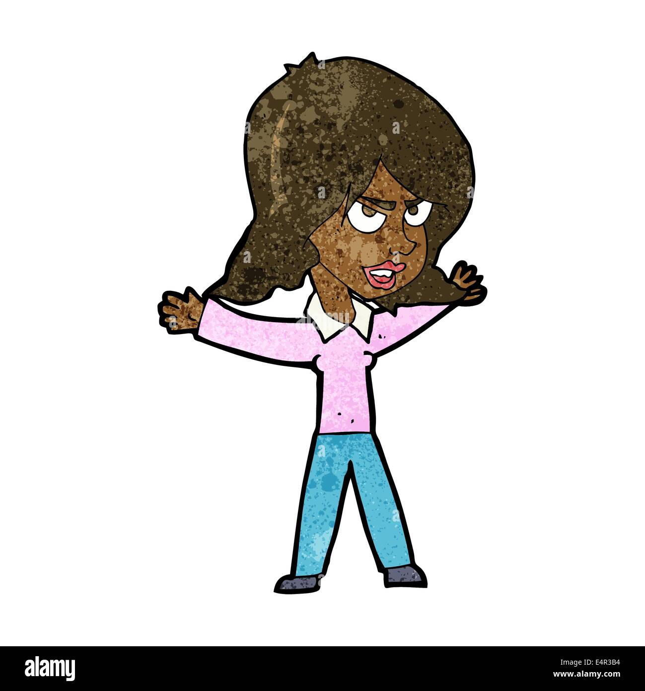 cartoon woman gesturing Stock Vector Image & Art - Alamy