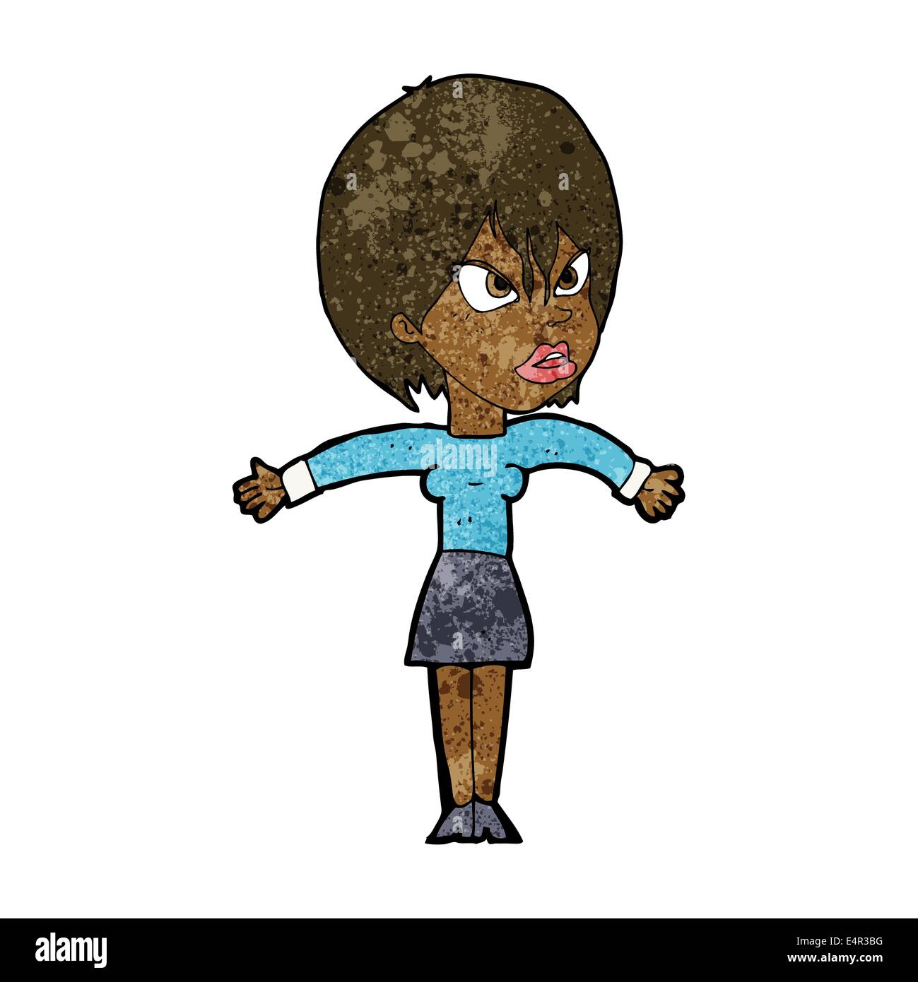 cartoon annoyed girl Stock Vector Image & Art - Alamy
