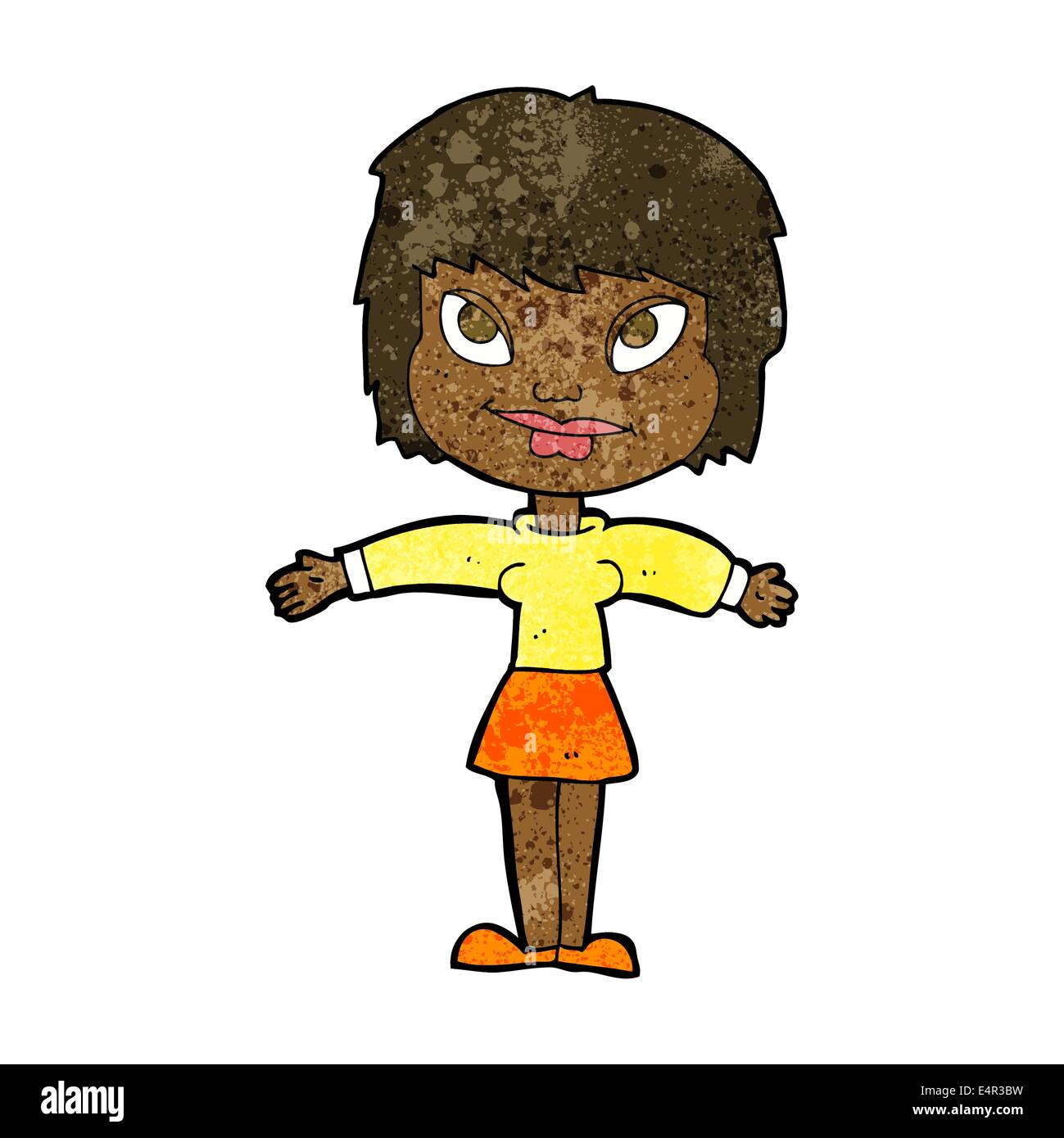 cartoon woman with open arms Stock Vector Image & Art - Alamy