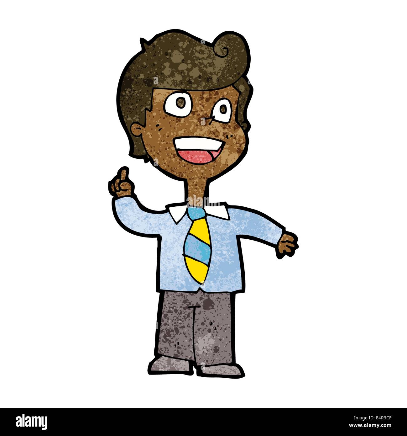 cartoon school boy raising hand Stock Vector Image & Art - Alamy