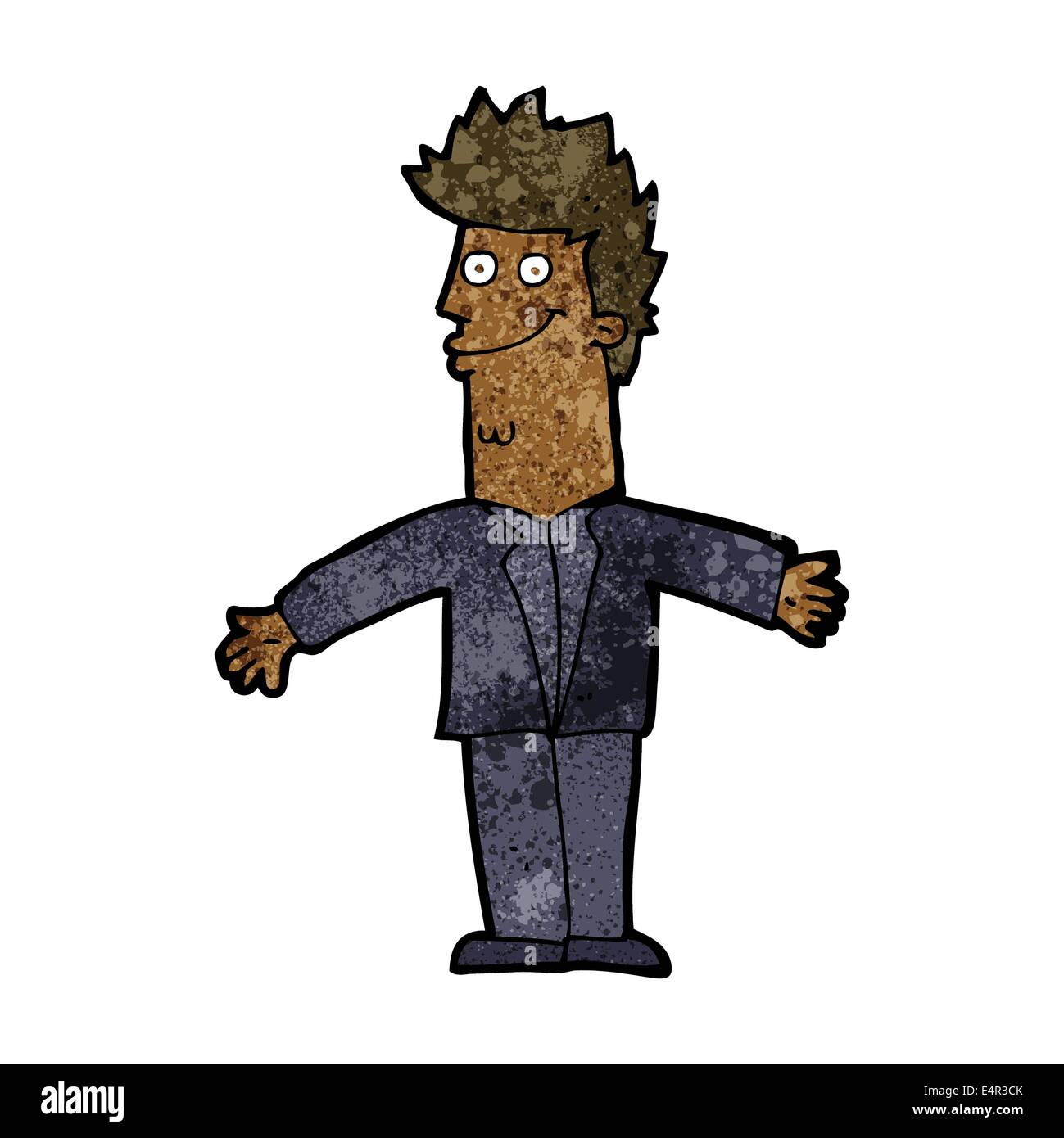 cartoon happy man with open arms Stock Vector Image & Art - Alamy