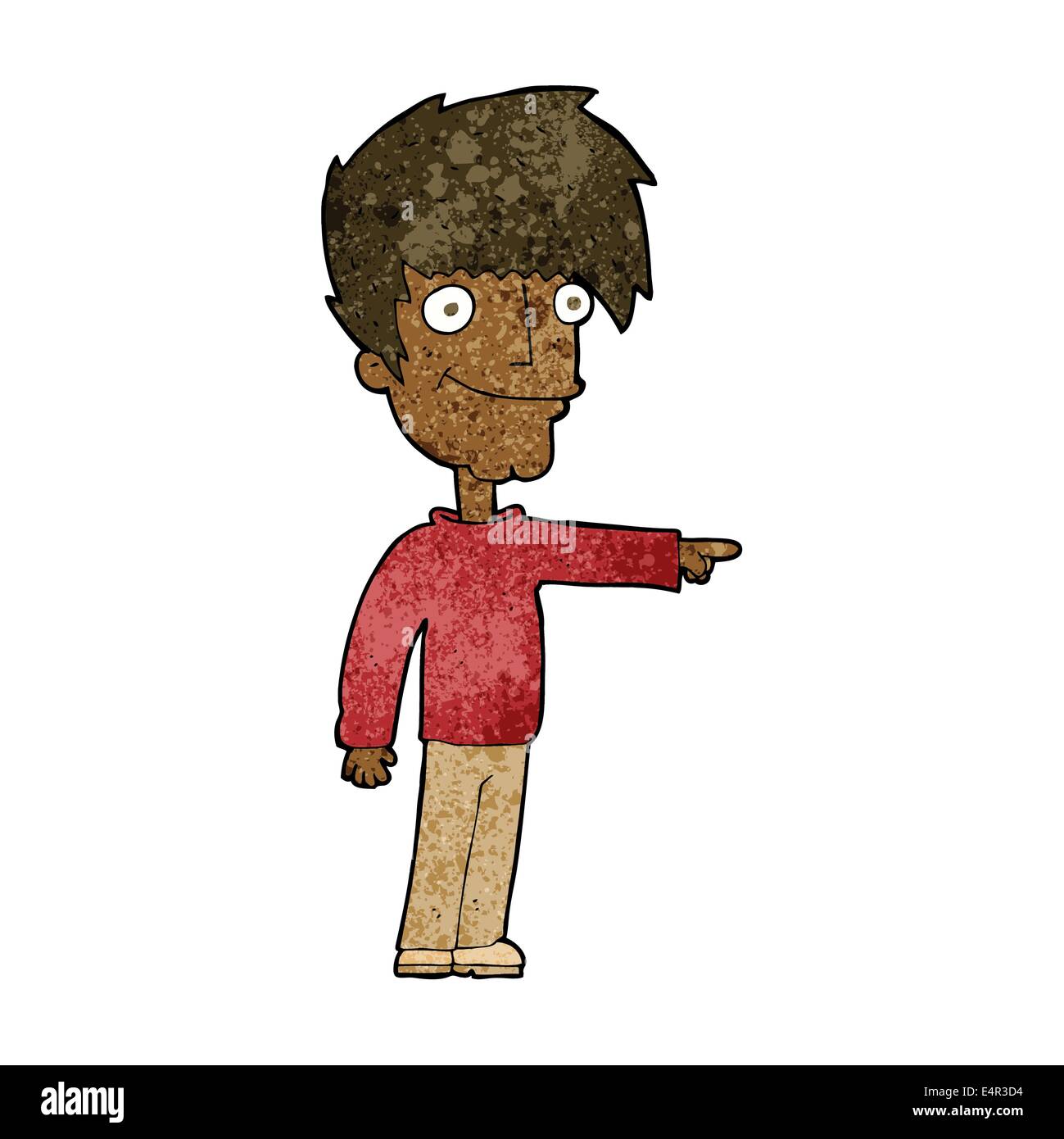 cartoon happy man pointing Stock Vector Image & Art - Alamy
