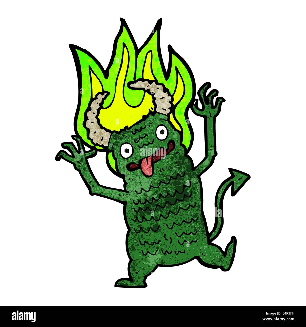 Cartoon illustration devil waving hi-res stock photography and images ...