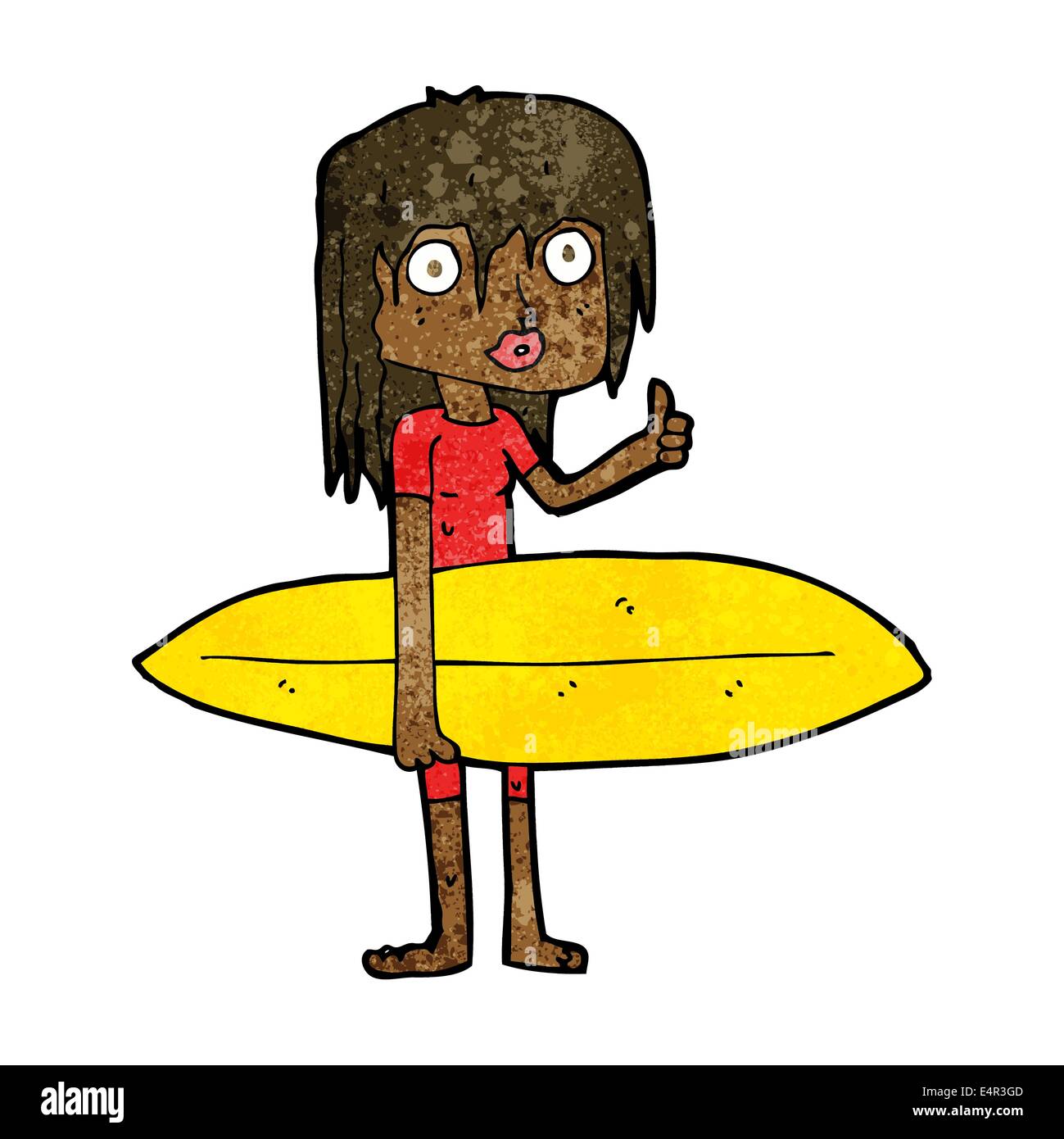 cartoon surfer girl Stock Vector Image & Art - Alamy