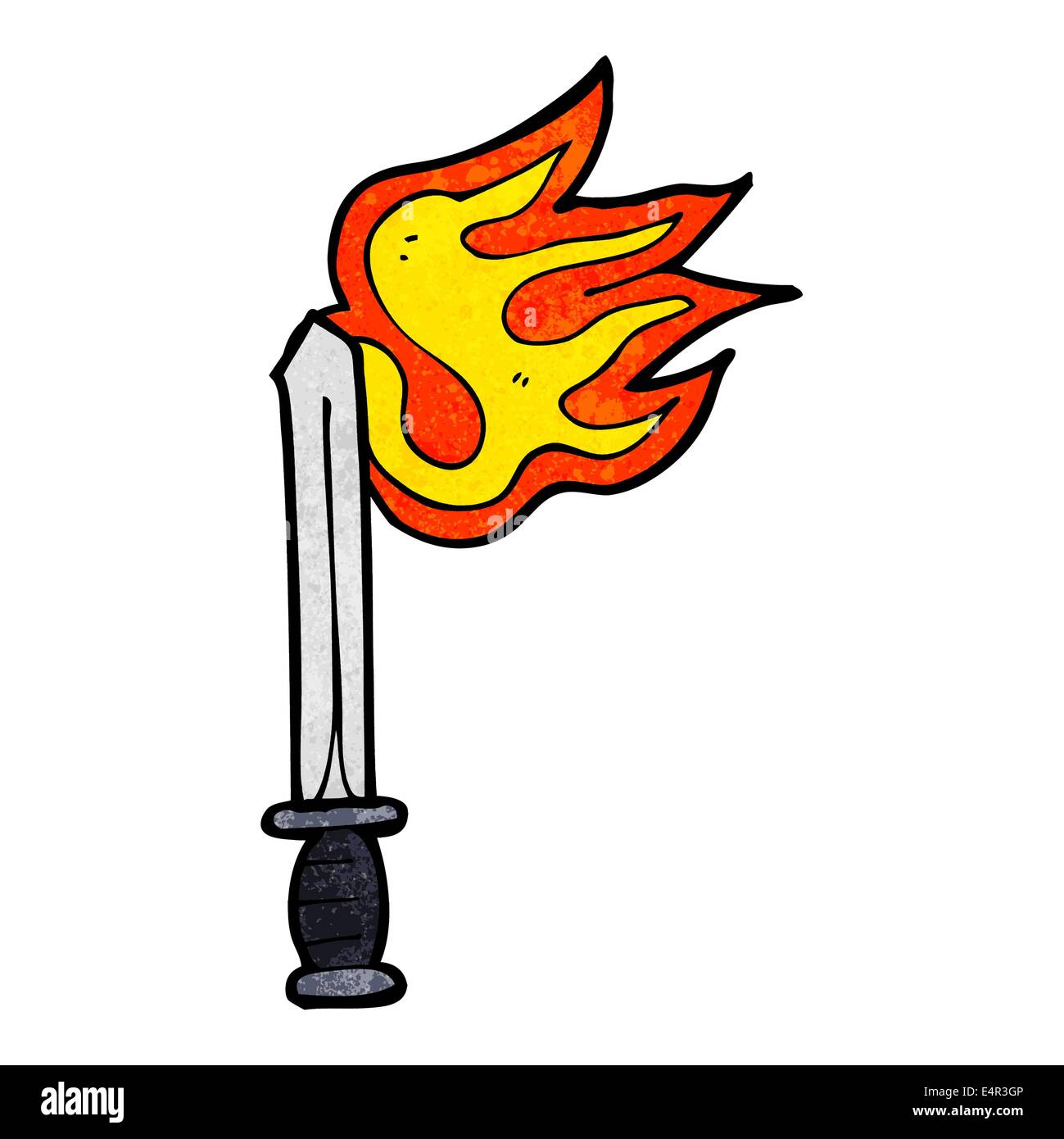 Cartoon flaming sword Cut Out Stock Images & Pictures - Alamy