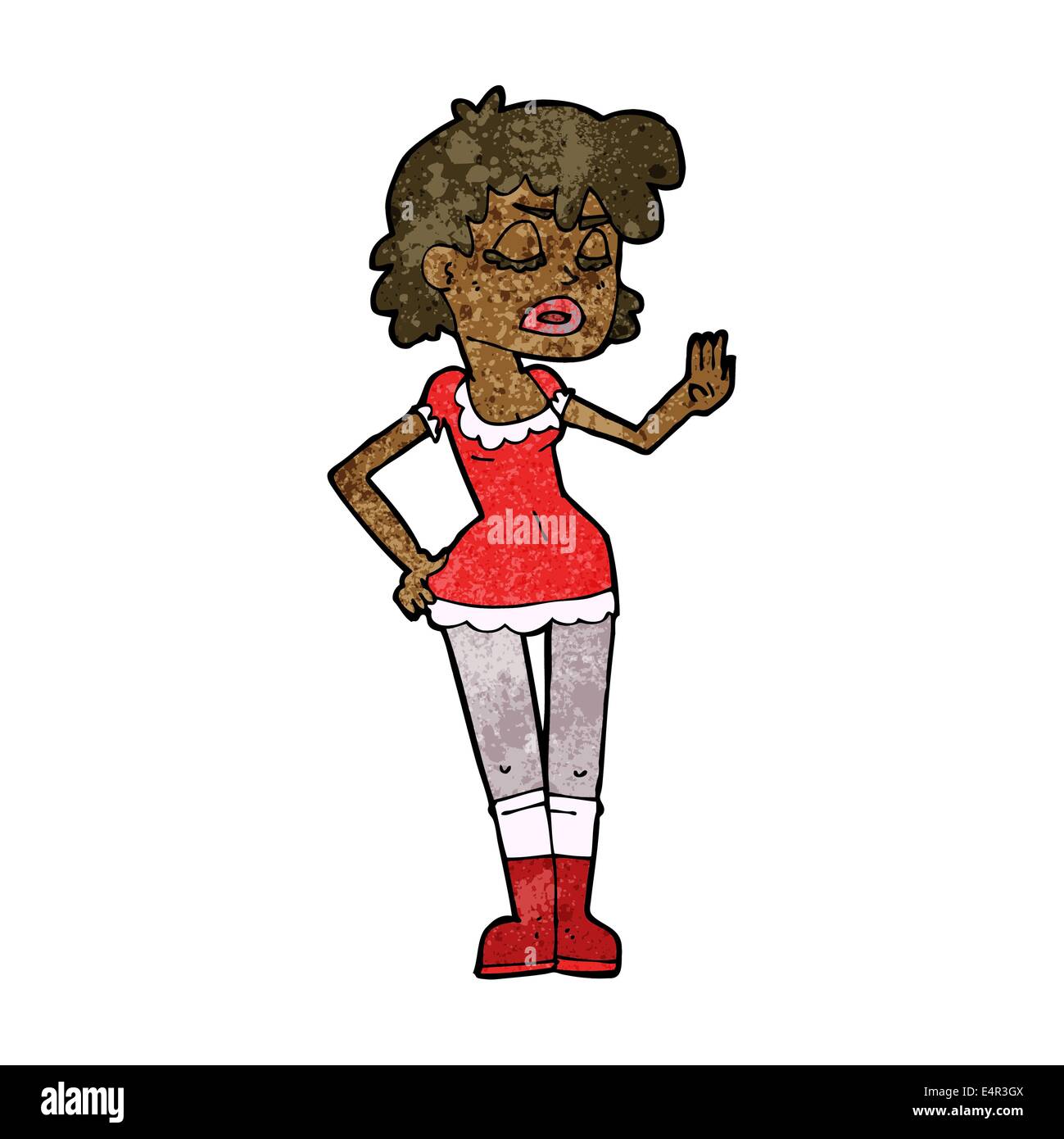 Cartoon woman making dismissive gesture Stock Vector Images - Alamy