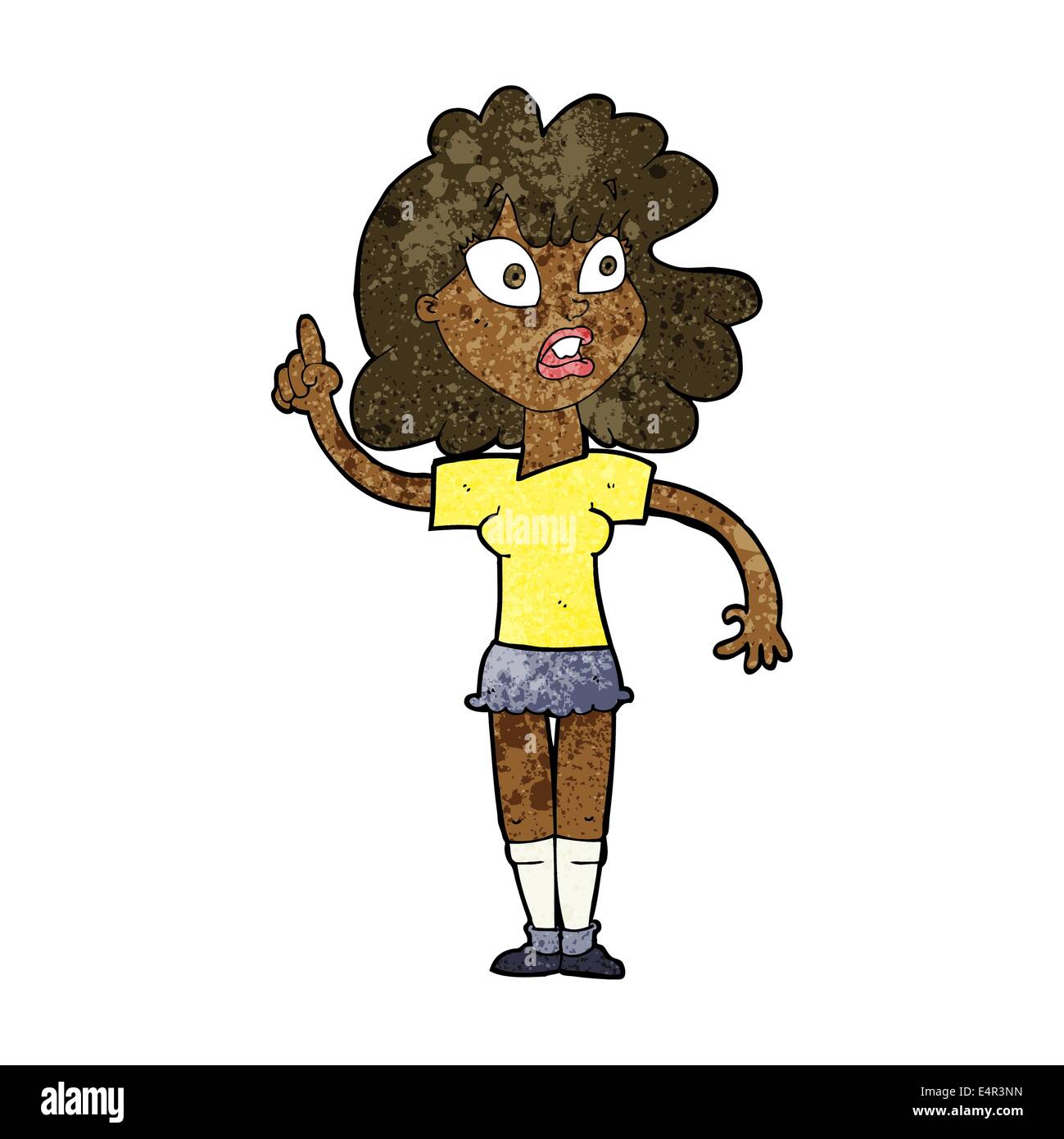 cartoon woman making point Stock Vector Image & Art - Alamy