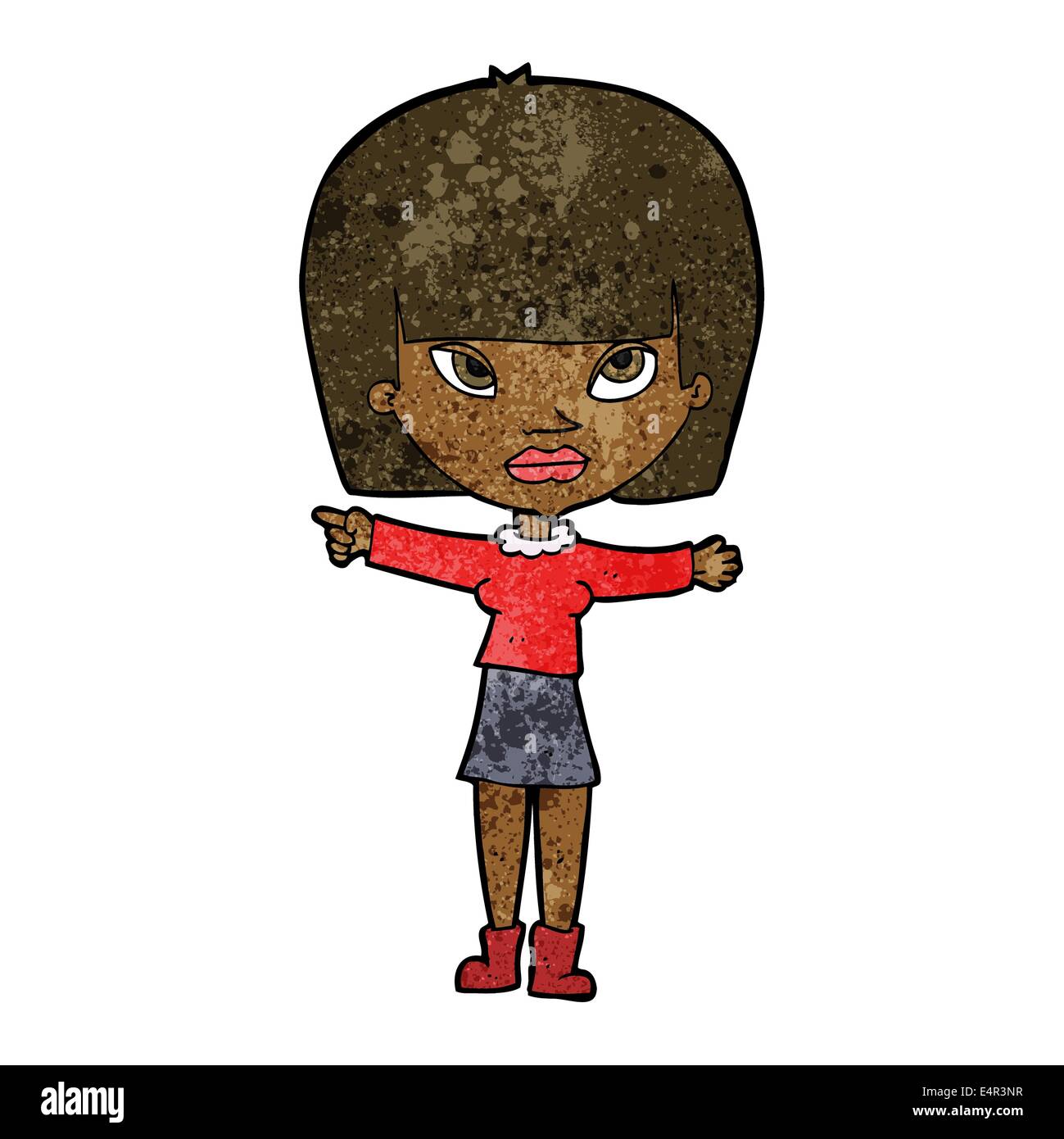 cartoon woman pointing Stock Vector Image & Art - Alamy