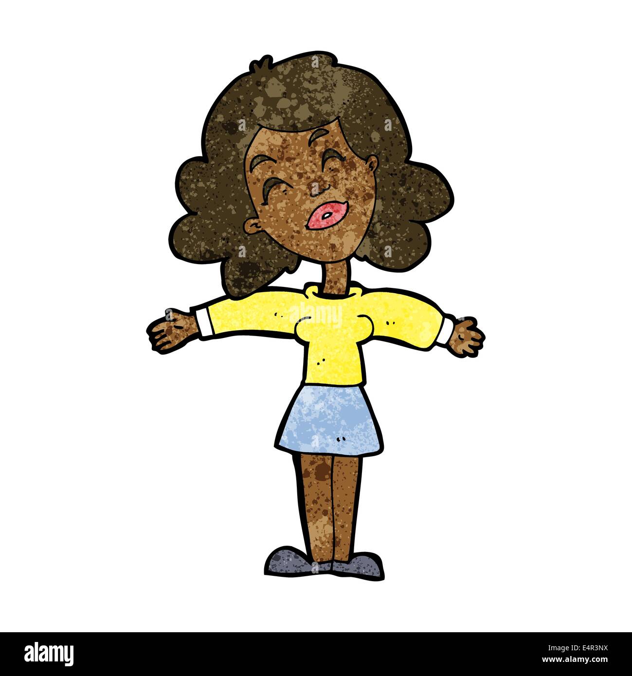 cartoon woman with open arms Stock Vector Image & Art - Alamy