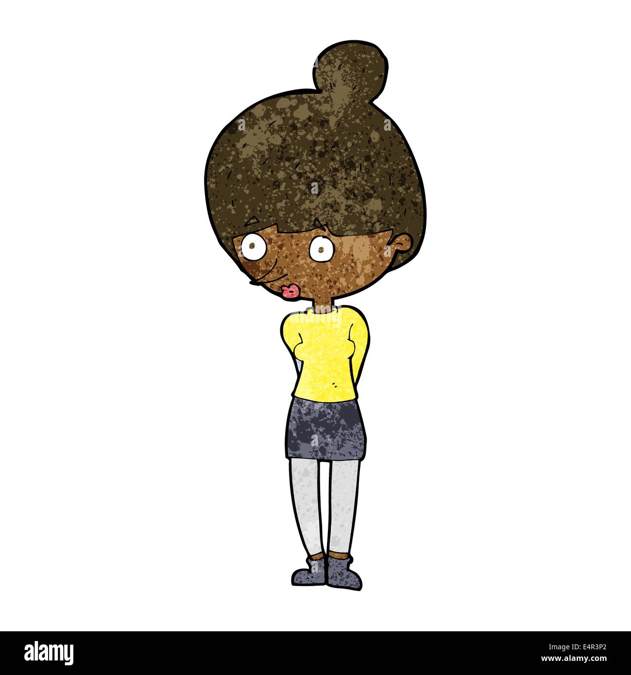 Cartoon staring woman Cut Out Stock Images & Pictures - Alamy