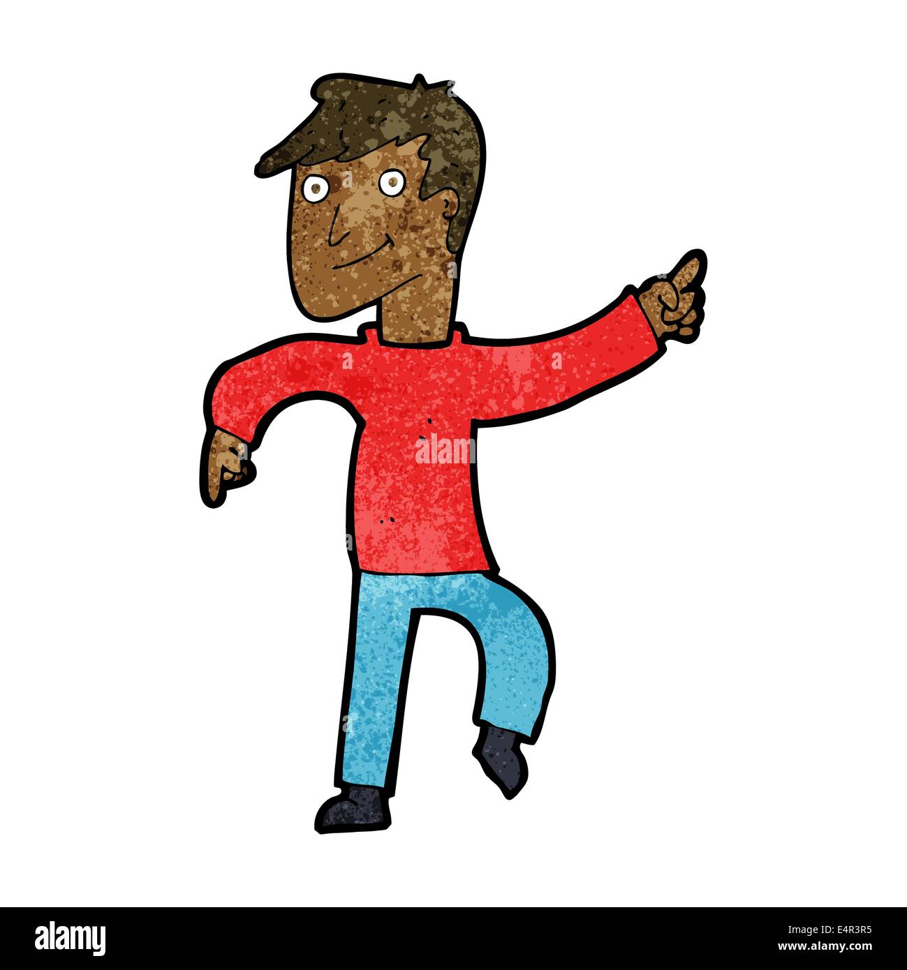 cartoon happy man pointing Stock Vector Image & Art - Alamy