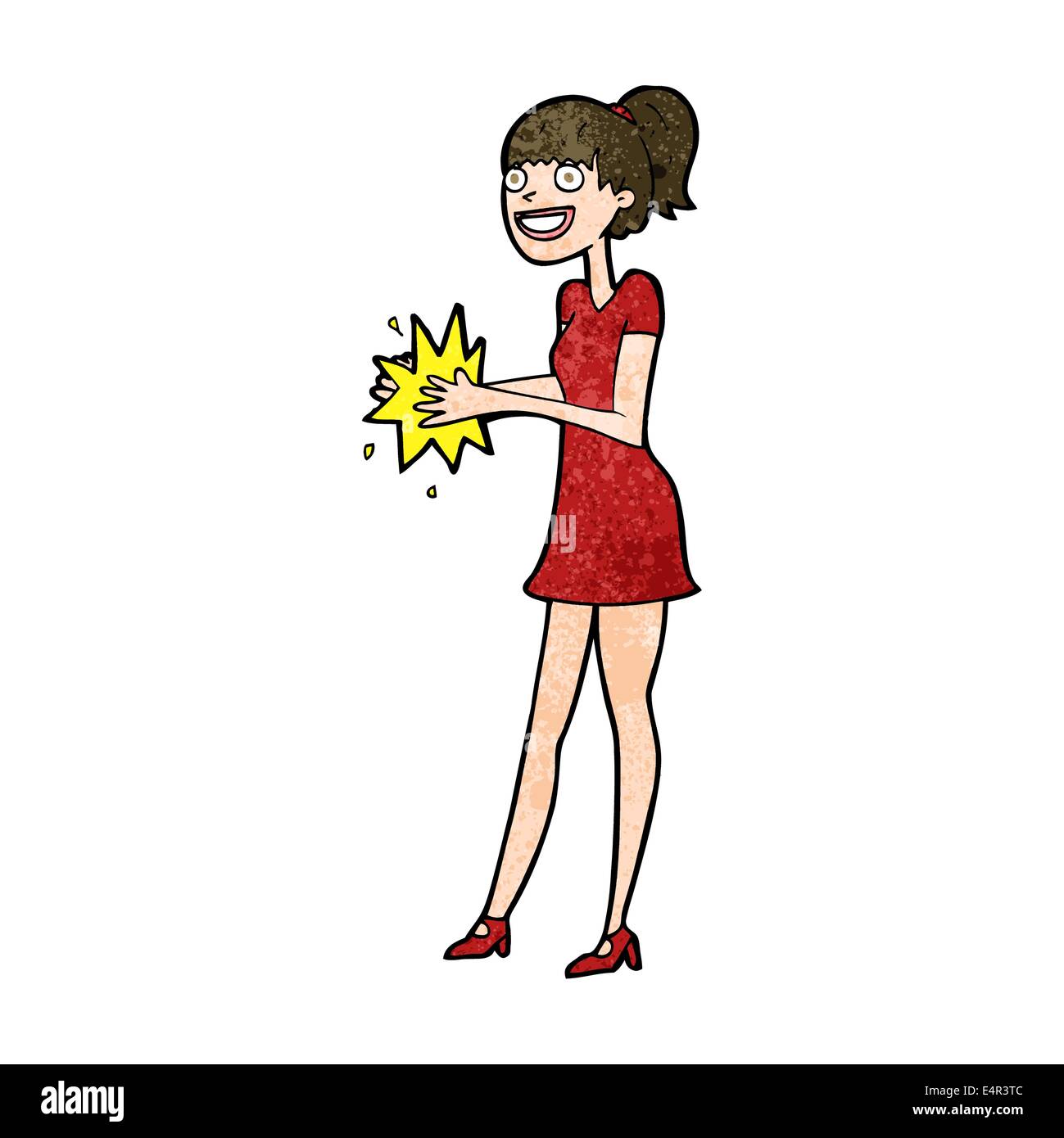 cartoon woman clapping hands Stock Vector Image & Art - Alamy