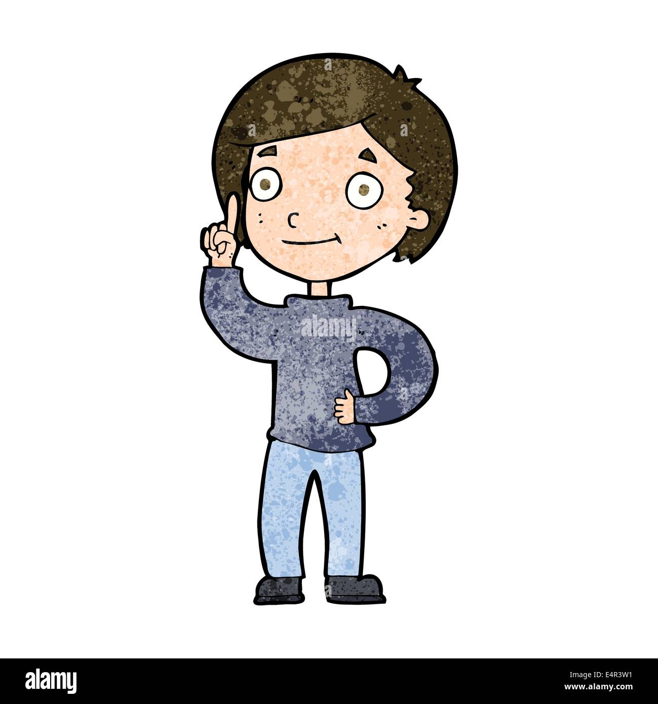 cartoon boy with idea Stock Vector Image & Art - Alamy
