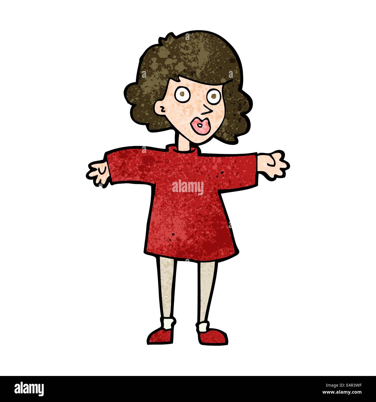 cartoon nervous woman Stock Vector Image & Art - Alamy