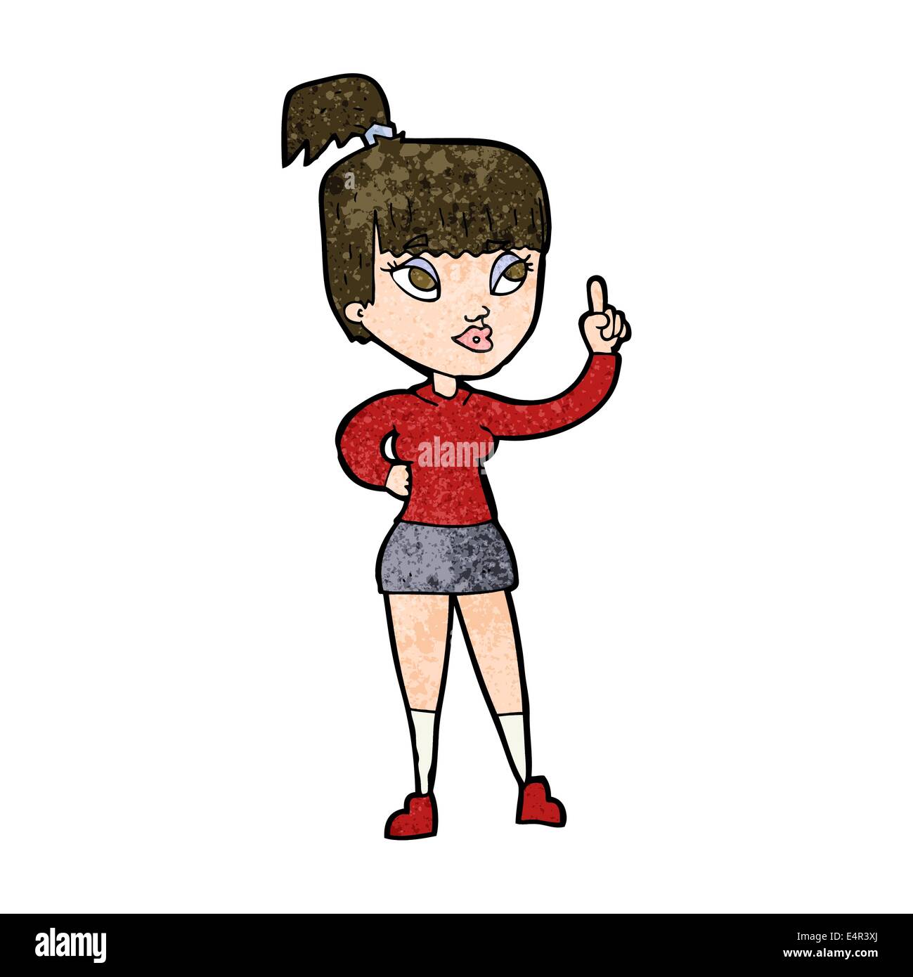 cartoon attractive girl with idea Stock Vector Image & Art - Alamy