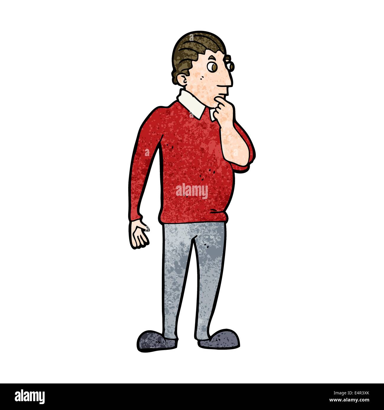 cartoon curious man Stock Vector Image & Art - Alamy