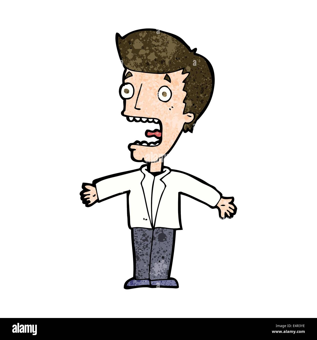 cartoon screaming man Stock Vector Image & Art - Alamy