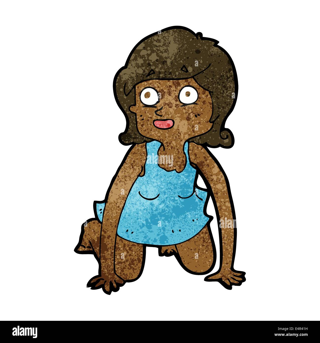 cartoon woman on all fours Stock Vector Image & Art - Alamy