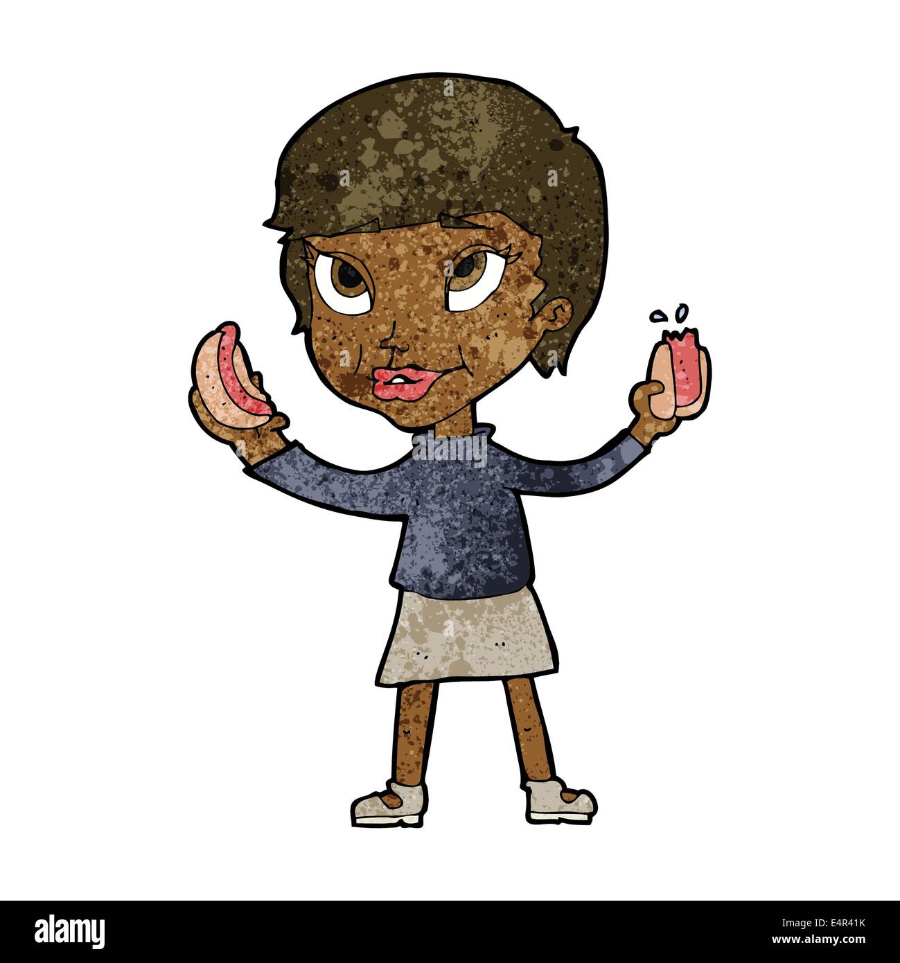 Cartoon character hot dogs Stock Vector Images - Alamy