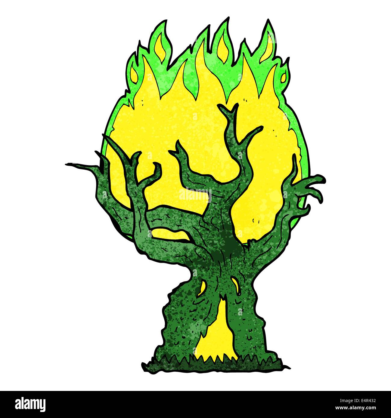 Cartoon spooky old tree Cut Out Stock Images & Pictures - Alamy